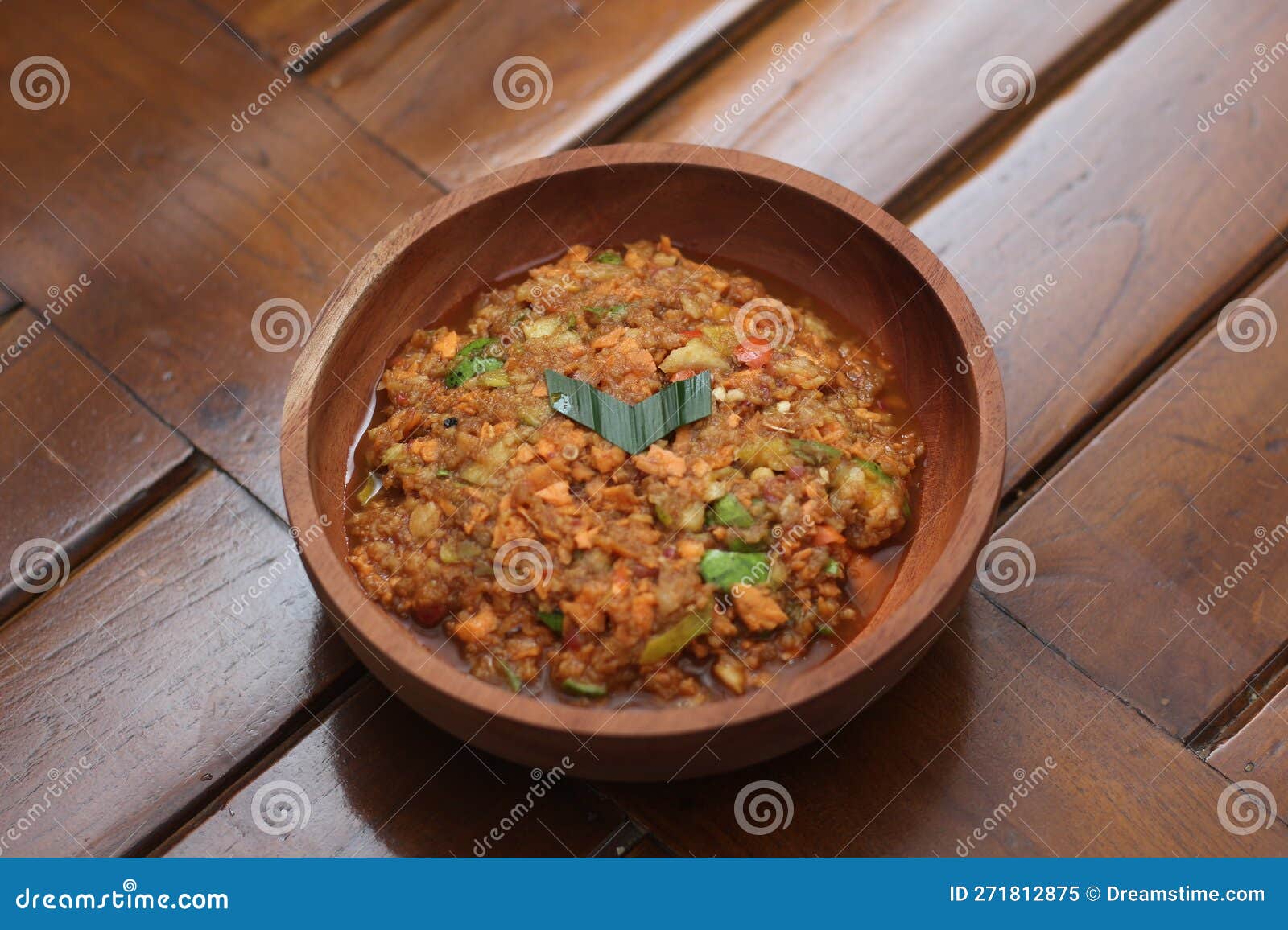 A Close Up Rujak Bebek Or Smashed Fruit Which Is Made From Raw Fruit ...
