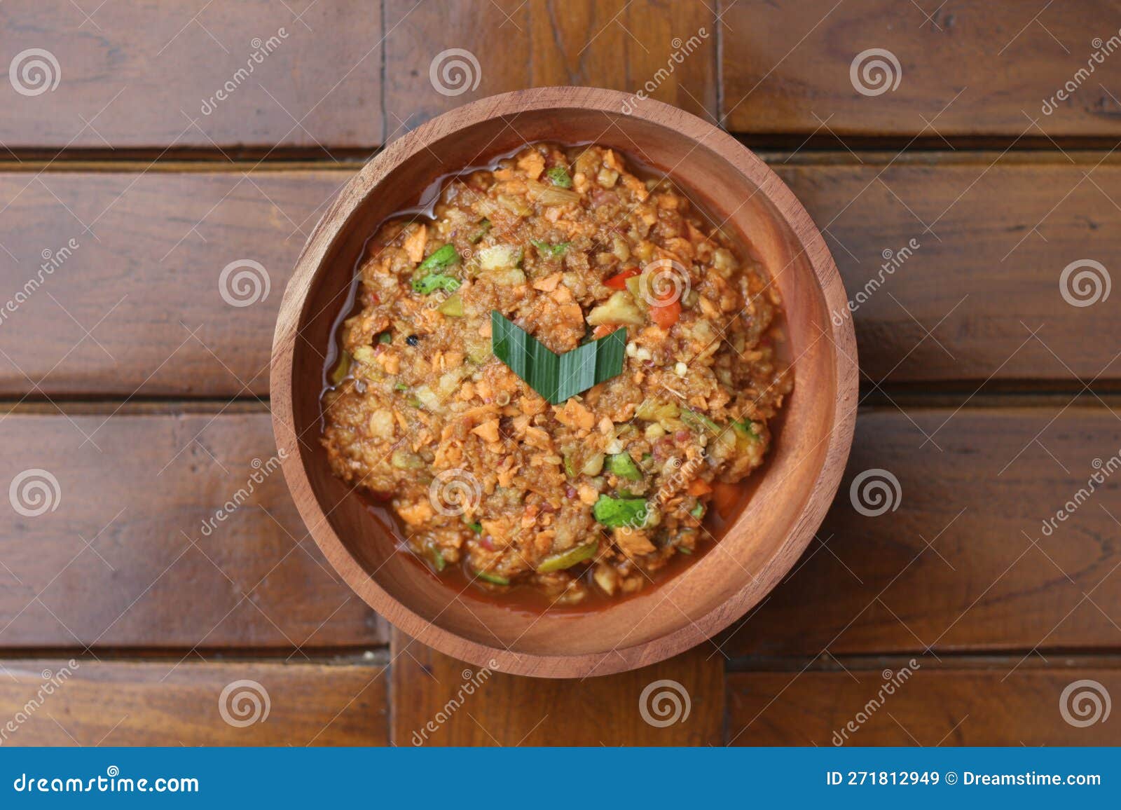 A Close Up Rujak Bebek or Smashed Fruit Which is Made from Raw Fruit ...