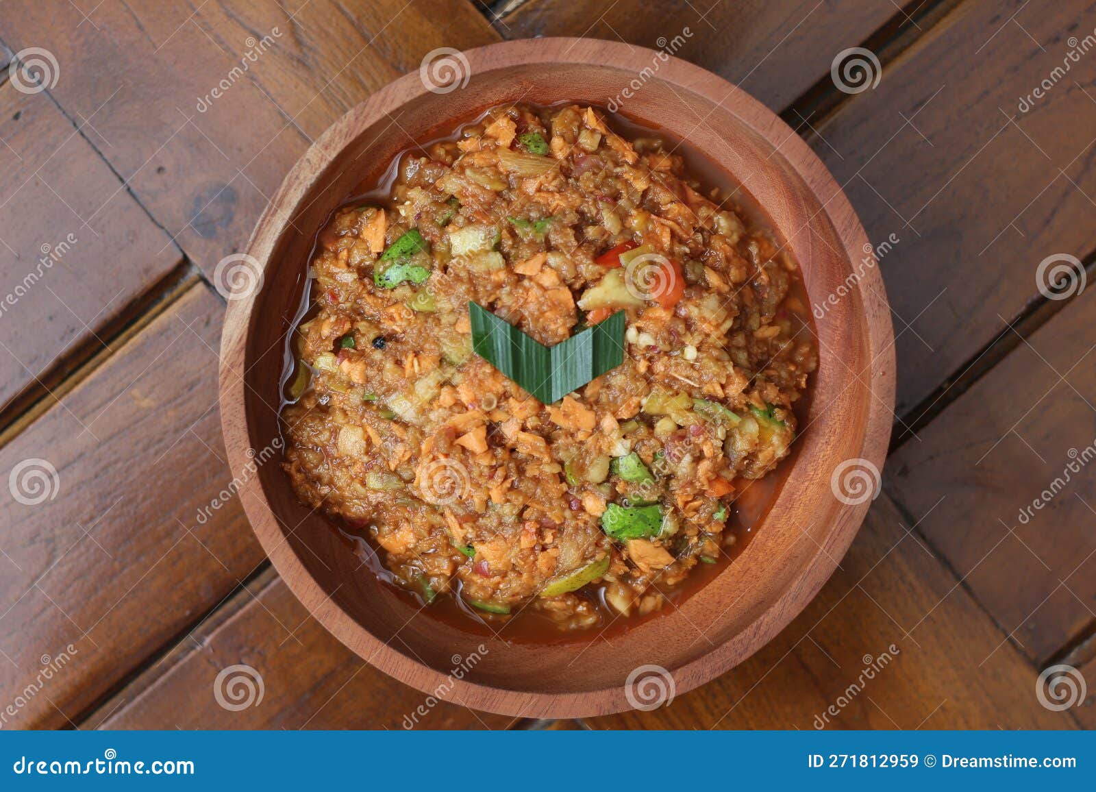A Close Up Rujak Bebek or Smashed Fruit Which is Made from Raw Fruit ...