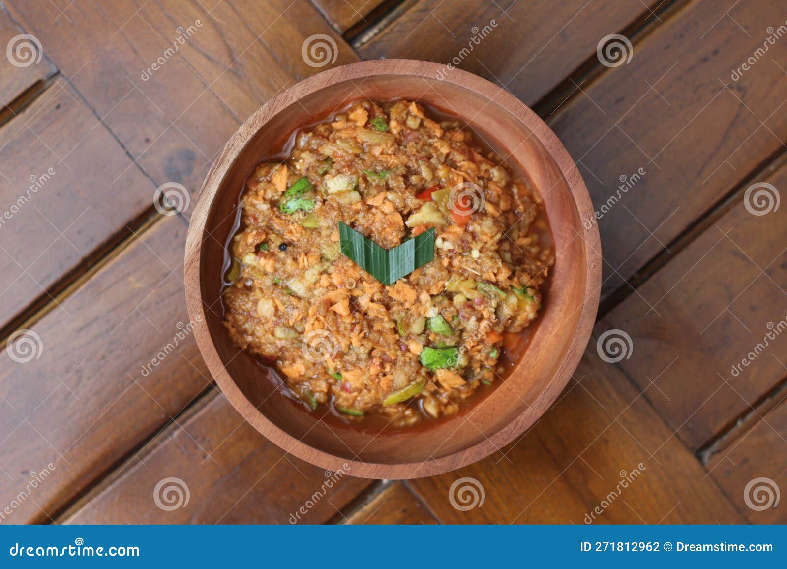 A Close Up Rujak Bebek Or Smashed Fruit Which Is Made From Raw Fruit ...