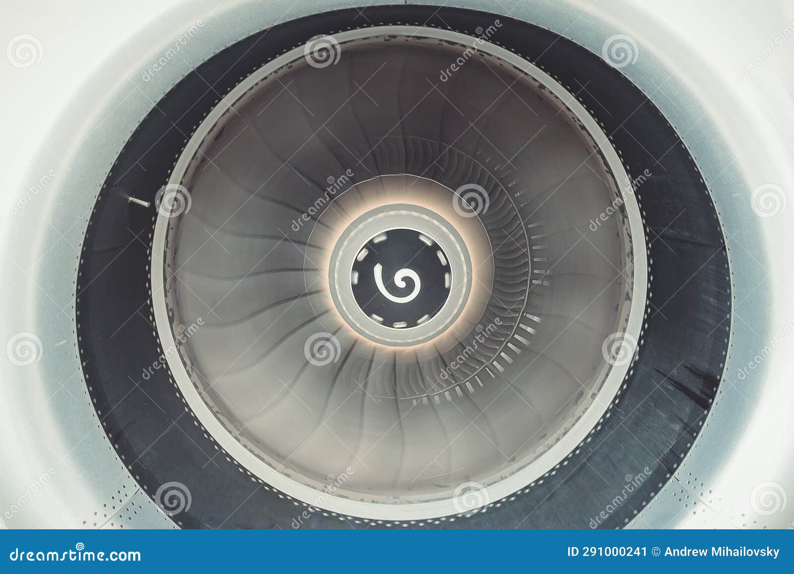 Close-up of the Running Engine of the Jet Plane Stock Image - Image of ...