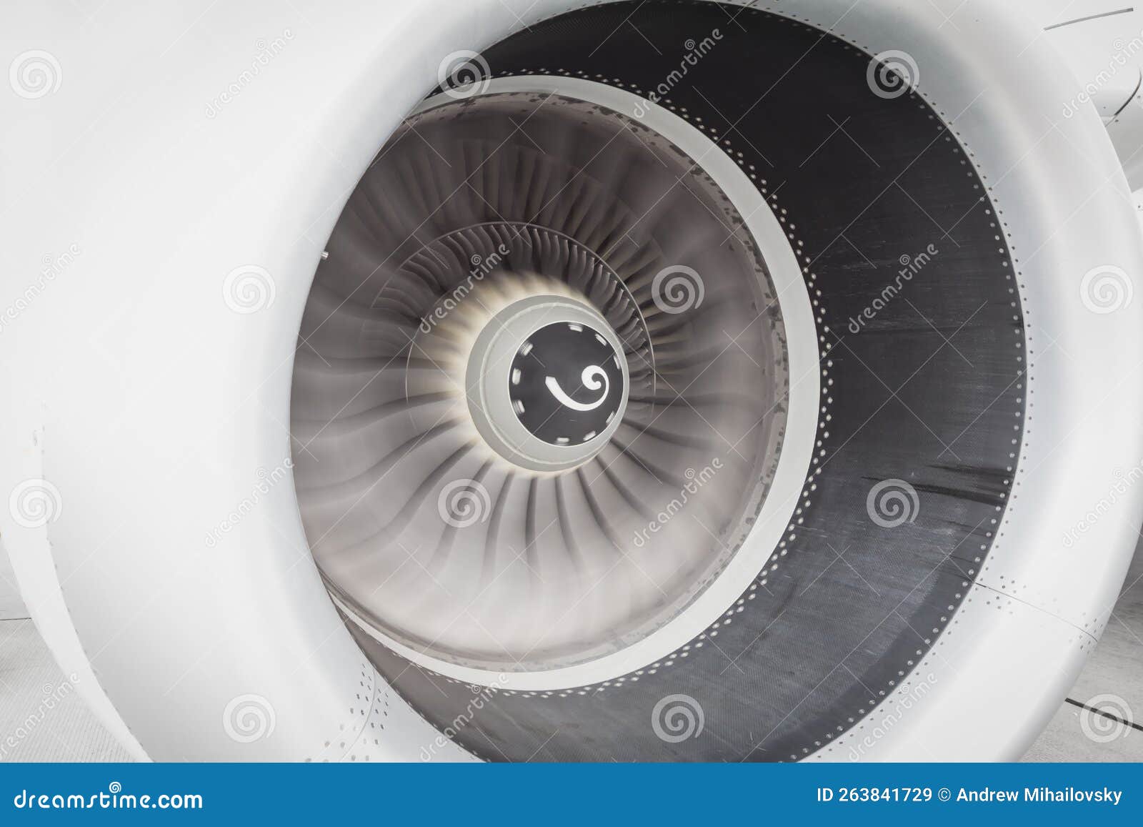 Close-up of the Running Engine of the Jet Plane Stock Image - Image of ...