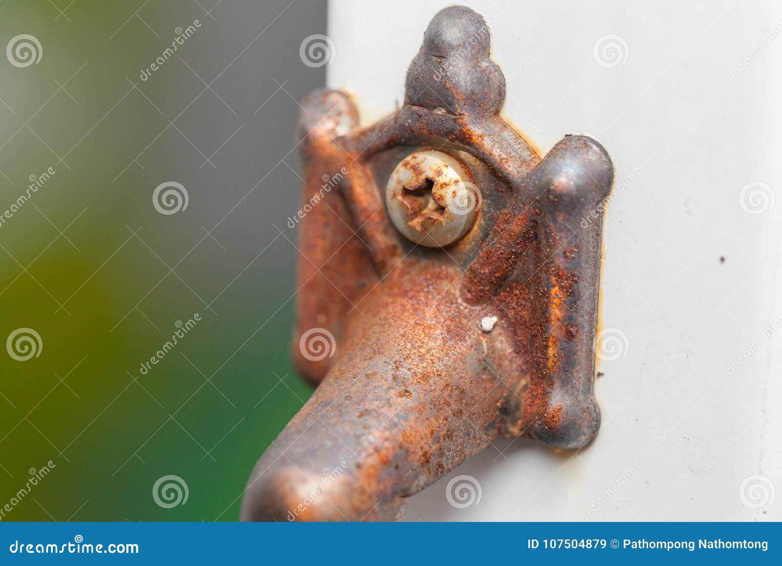 Rust stain on Door handle stock image. Image of iron - 107504879