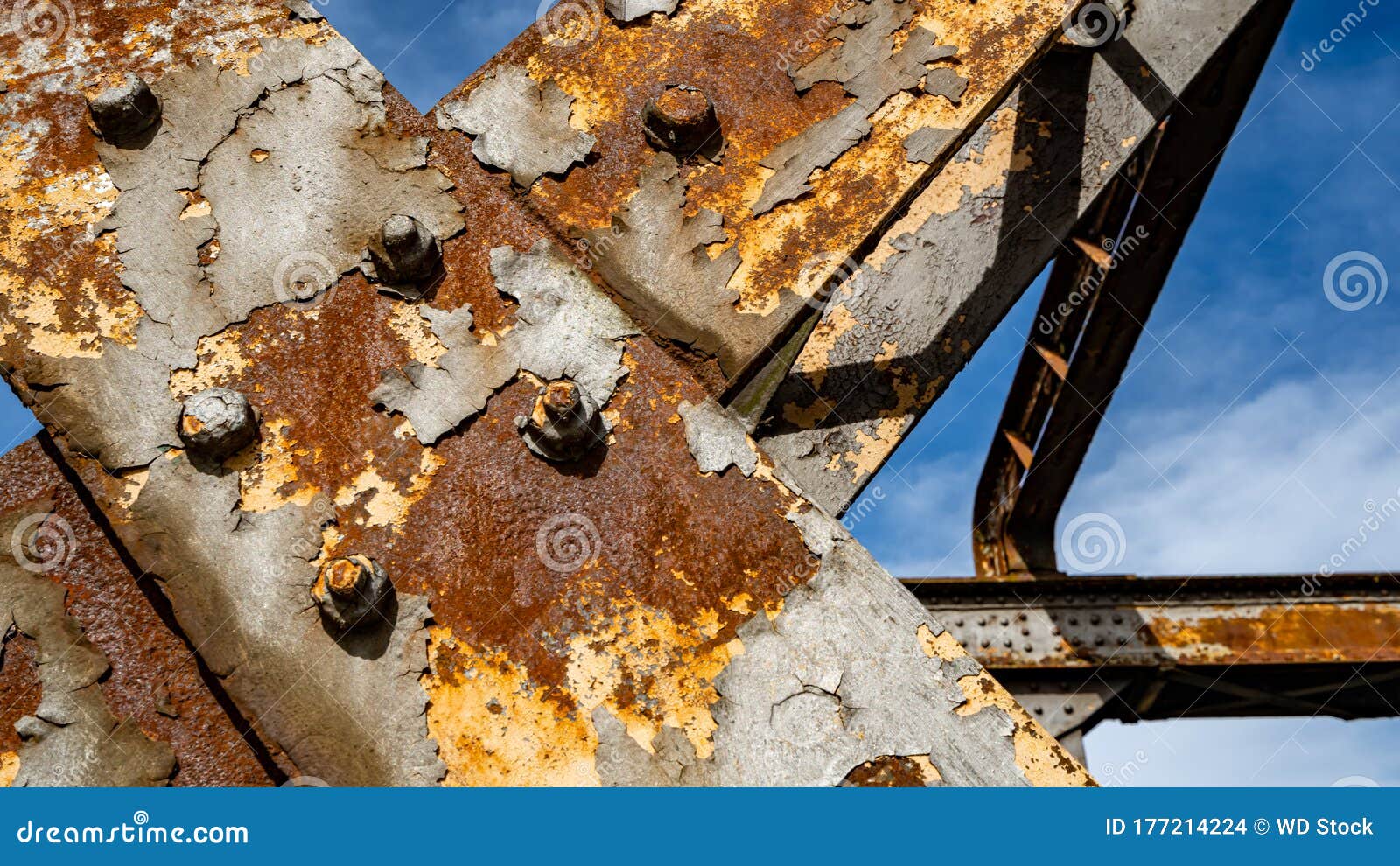 Close Up of Rust of Two Diagonally Joined Beams Stock Photo - Image of ...