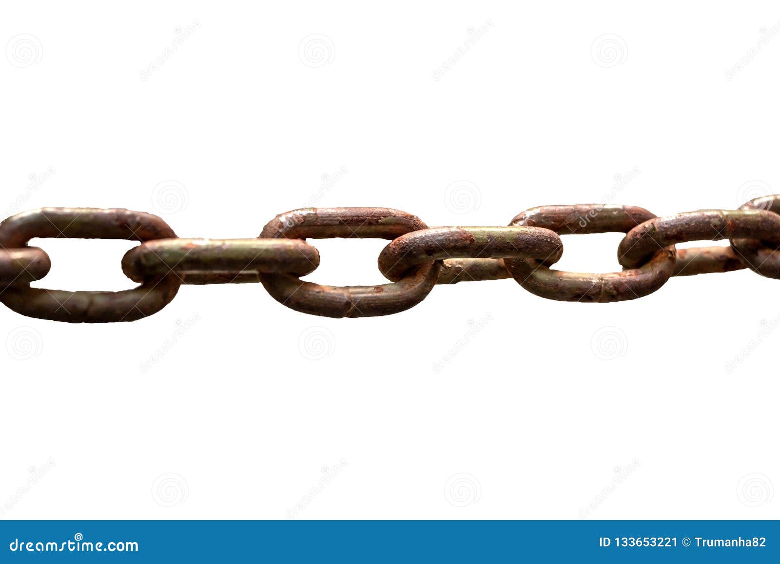 Rusty Chain in White Background Stock Image - Image of hard, chain ...