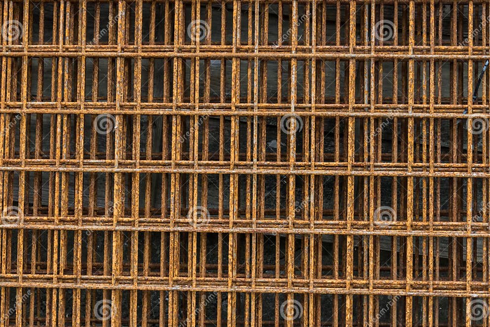 Close Up of Rusted Old Wire Mesh. Rusty on Surface of Steel Wire Stock ...