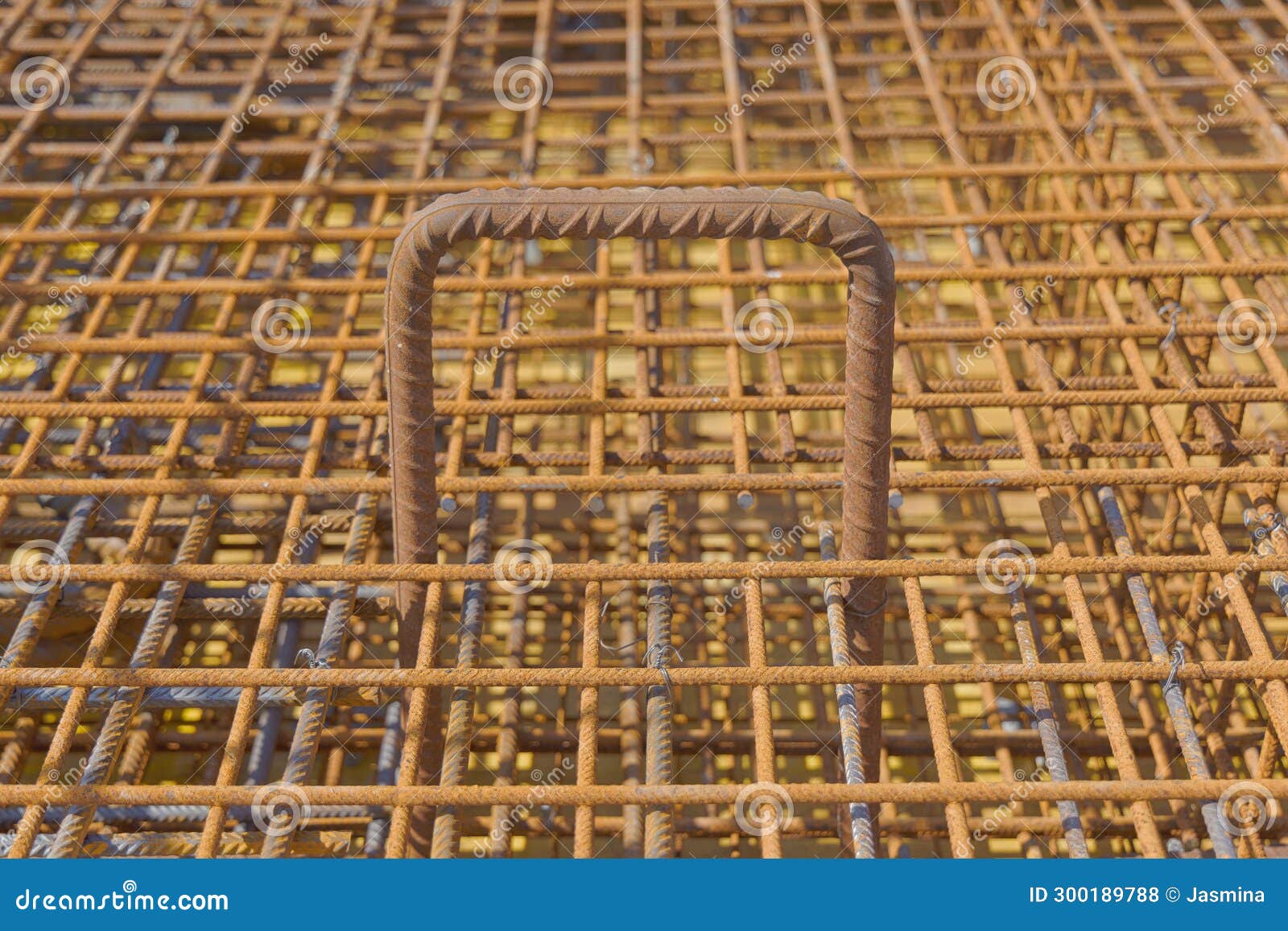Reinforcement Bars Pattern at Construction Site Stock Photo - Image of ...