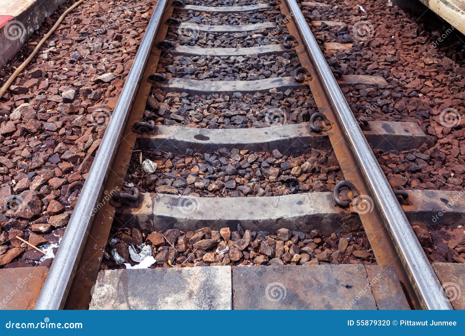 Close Up the Rusted Train Tracks Stock Photo - Image of iron, cargo ...