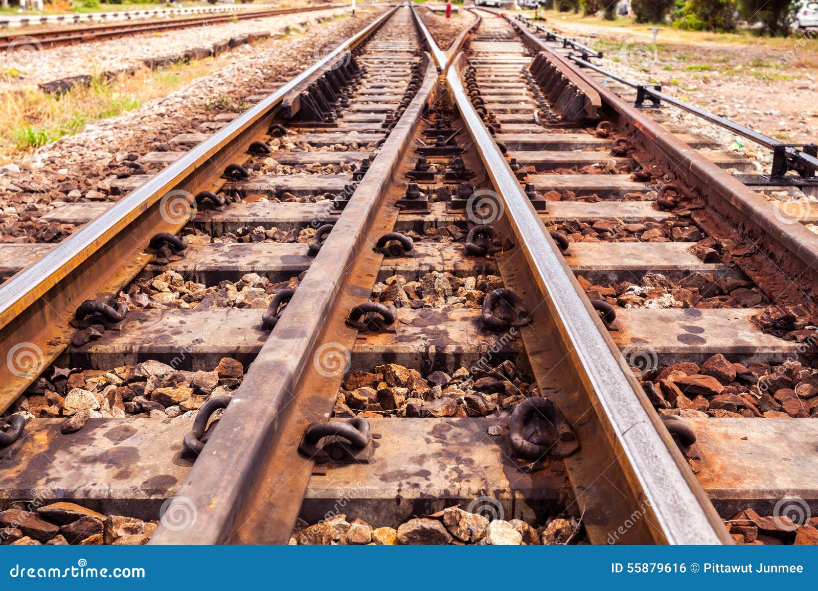Close Up the Rusted Train Tracks Stock Photo - Image of rail, industry ...