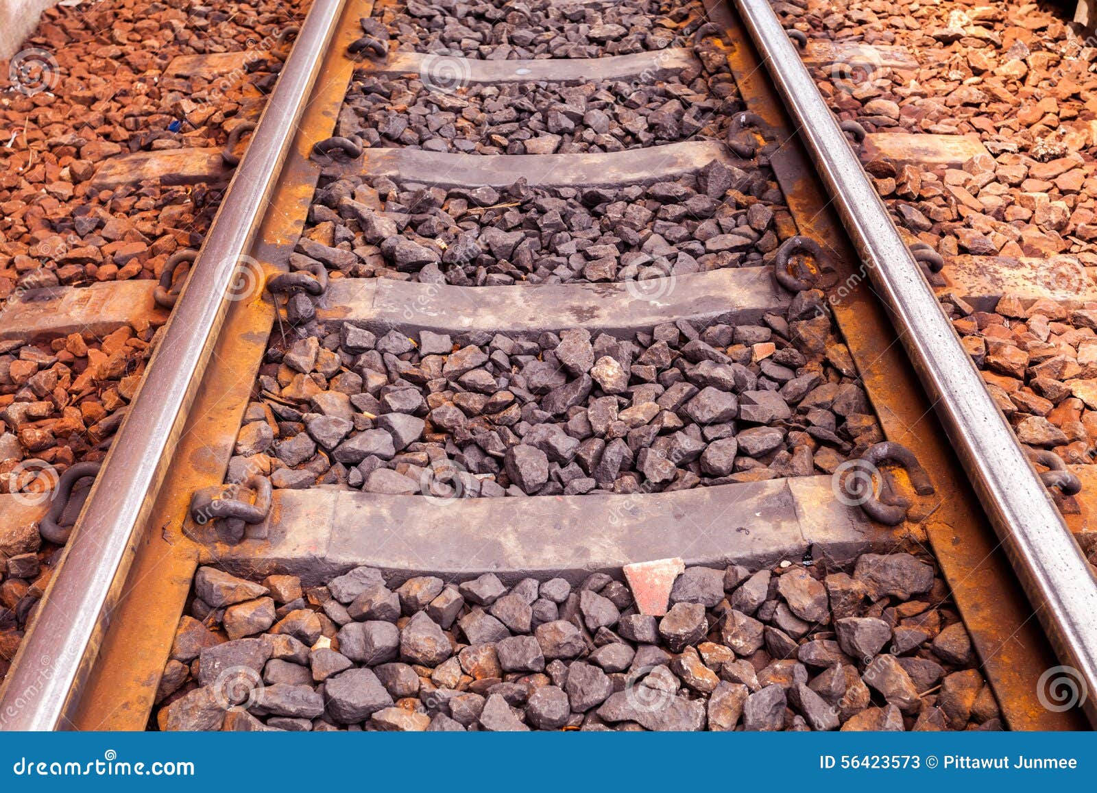 Close Up the Rusted Train Tracks Stock Image - Image of journey, spike ...