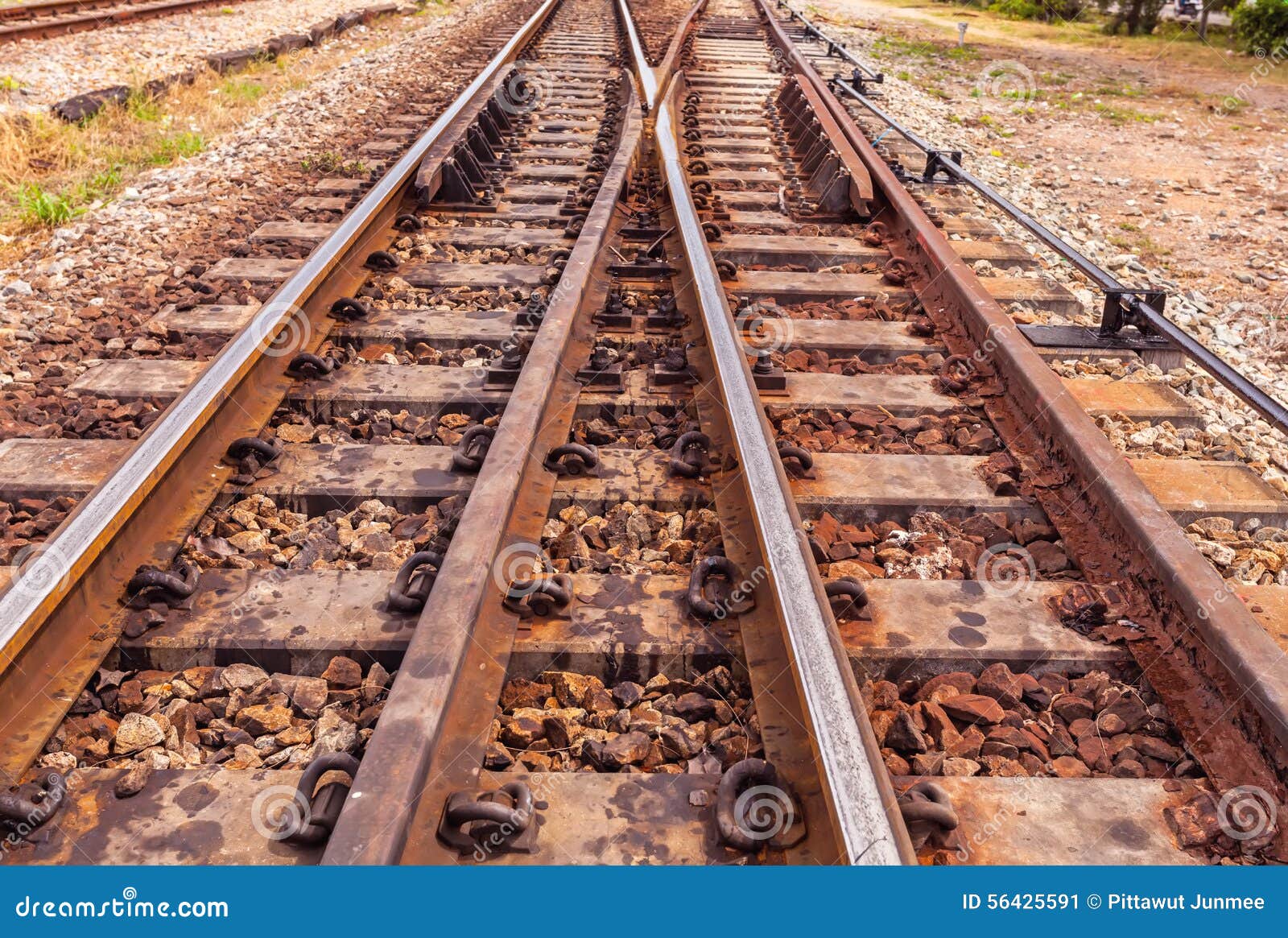 Close Up the Rusted Train Tracks Stock Image - Image of dirty, rust ...