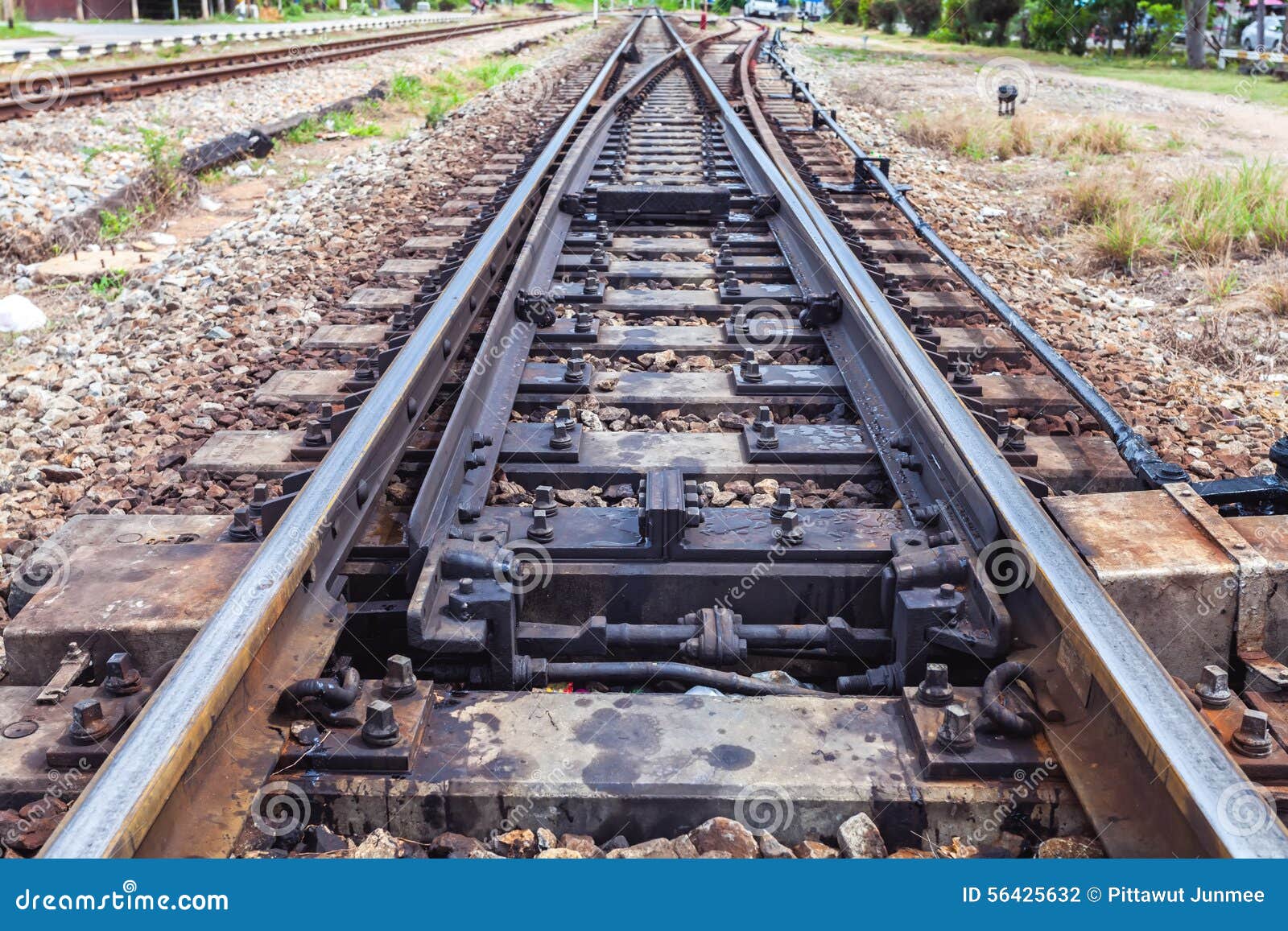 Close Up the Rusted Train Tracks Stock Photo - Image of cargo, railway ...