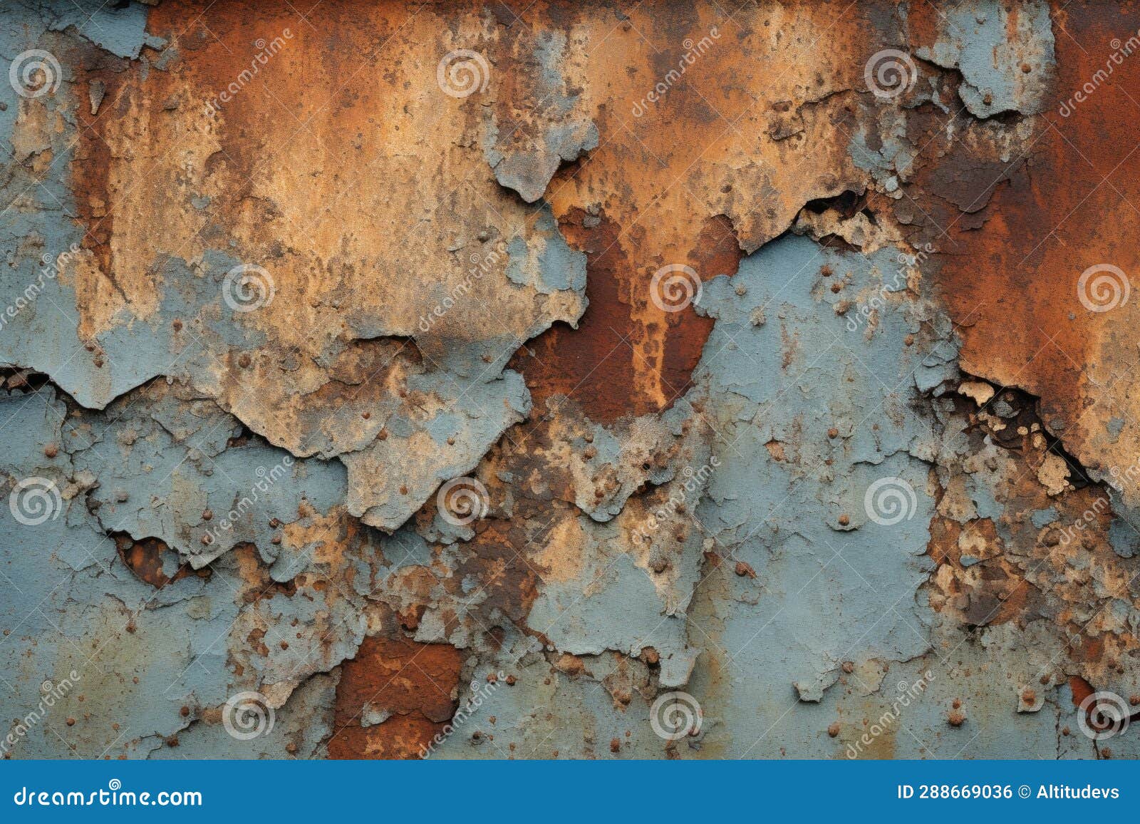 Close-up of Rusted, Weathered Metal with Peeling Paint Stock Photo ...