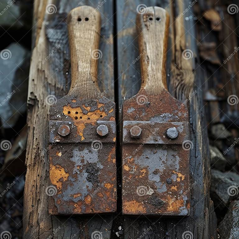 Close-Up of Rustic Tools, Worn and Rustic Details of Tools. Stock ...