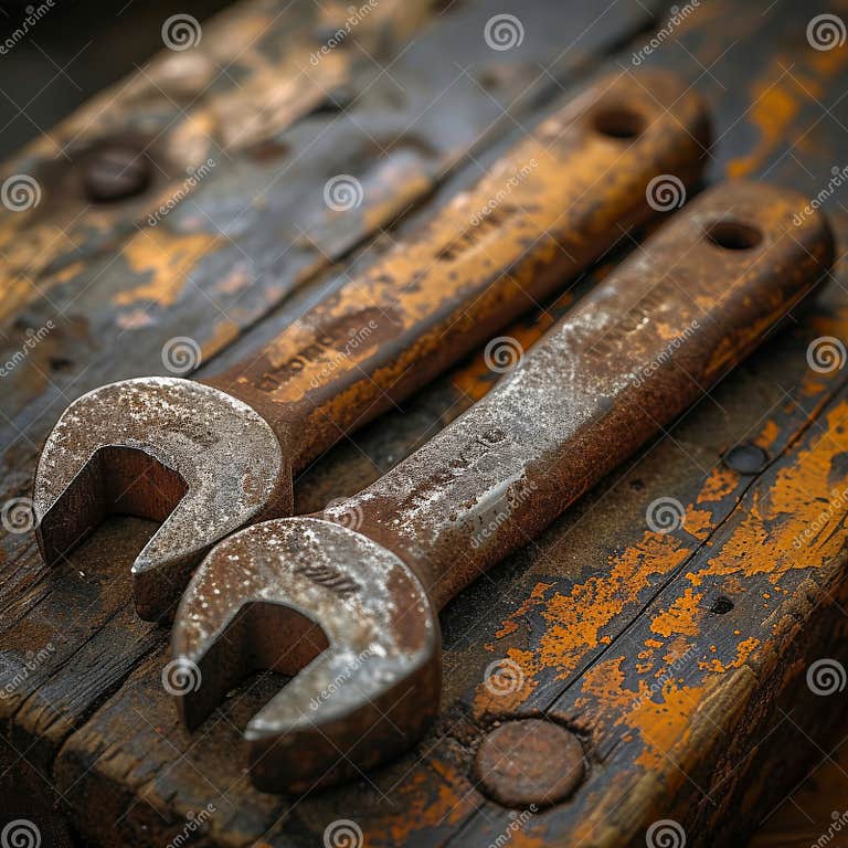 Close-Up of Rustic Tools, Worn and Rustic Details of Tools. Stock ...