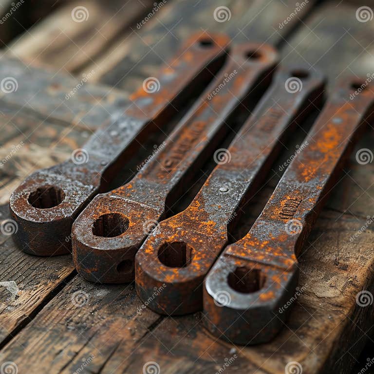 Close-Up of Rustic Tools, Worn and Rustic Details of Tools. Stock ...
