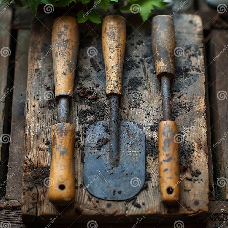 Close-Up of Rustic Tools, Worn and Rustic Details of Tools. Stock ...
