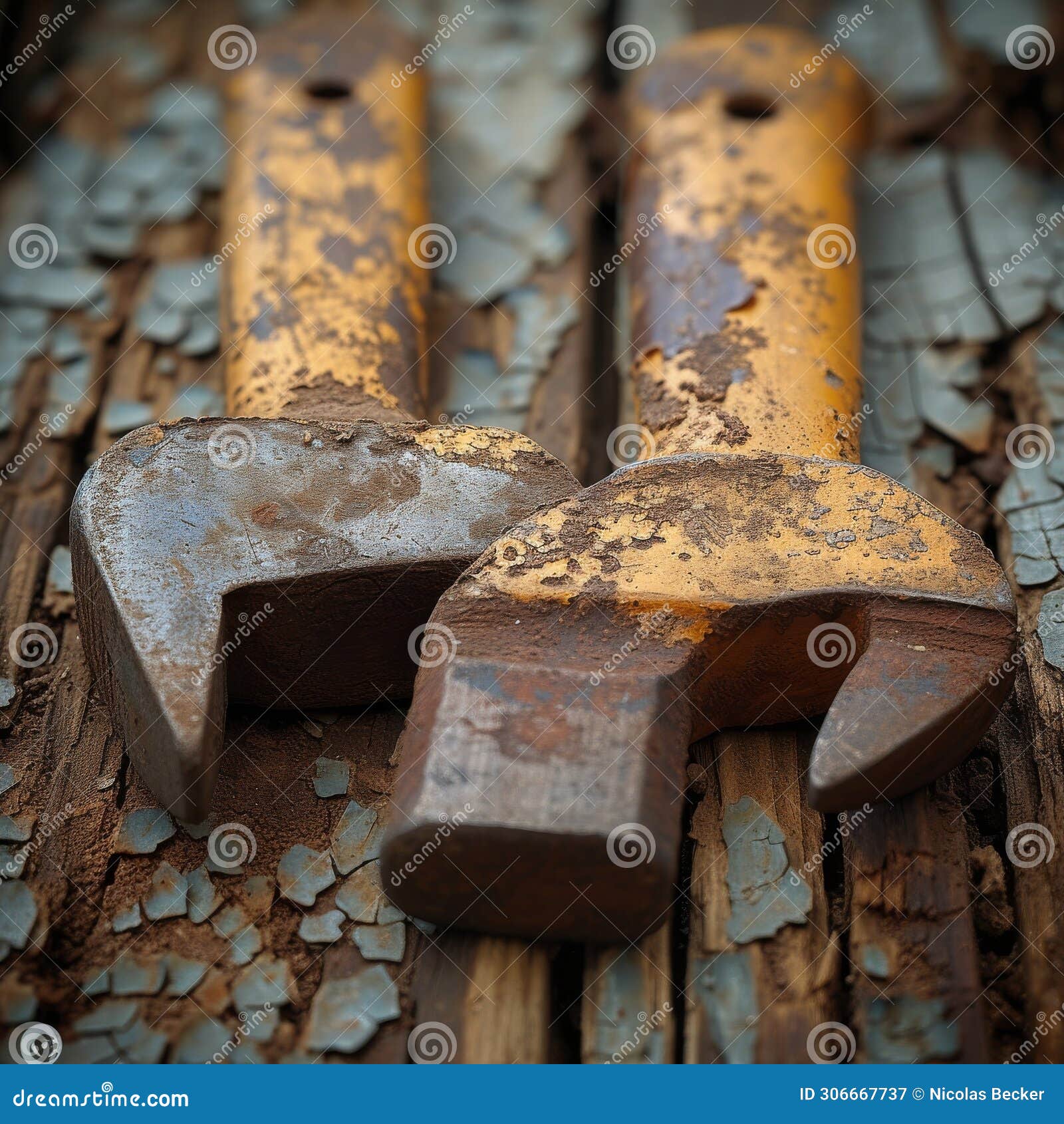 Close-Up of Rustic Tools, Worn and Rustic Details of Tools. Stock ...