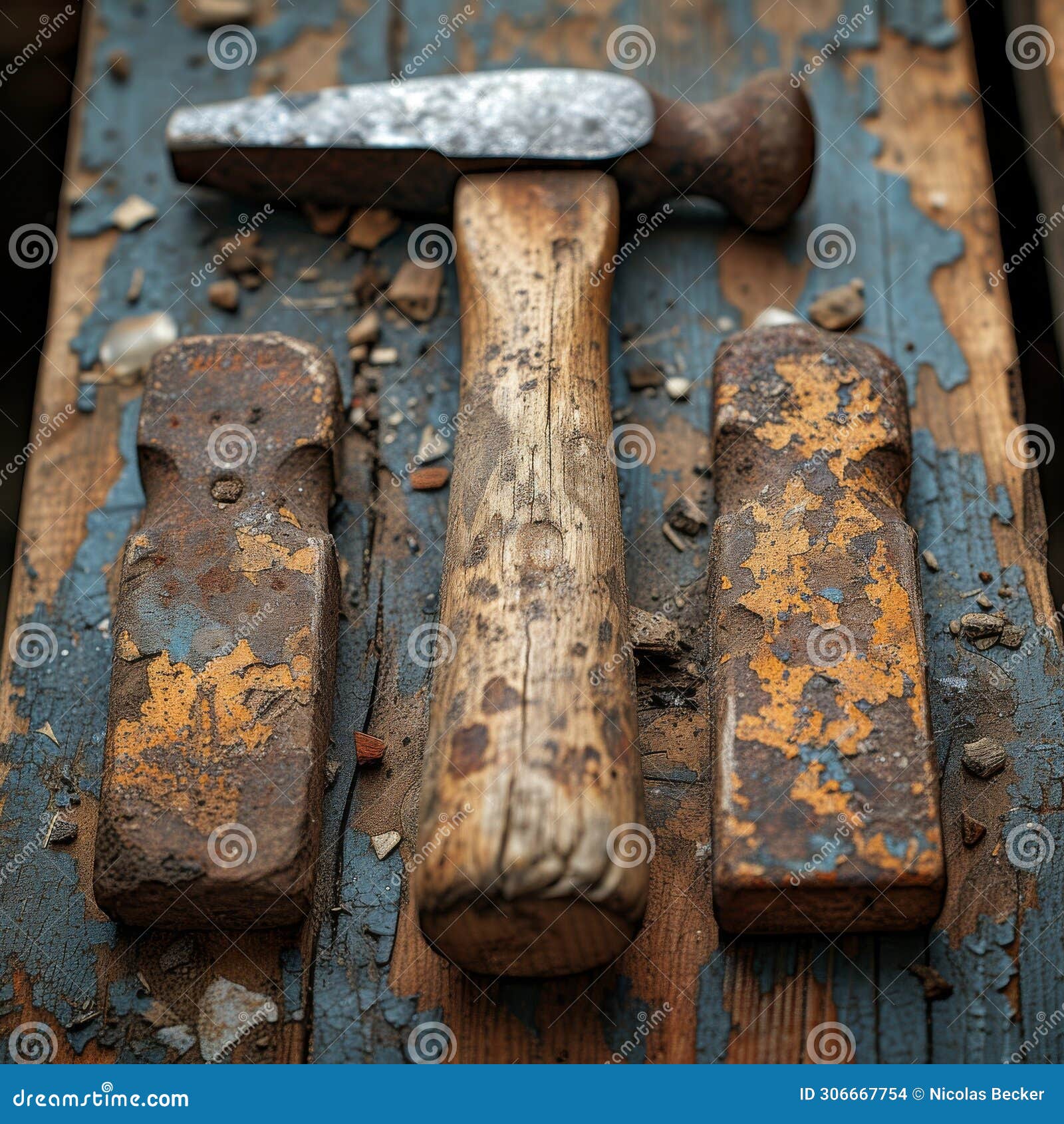 Close-Up of Rustic Tools, Worn and Rustic Details of Tools. Stock ...
