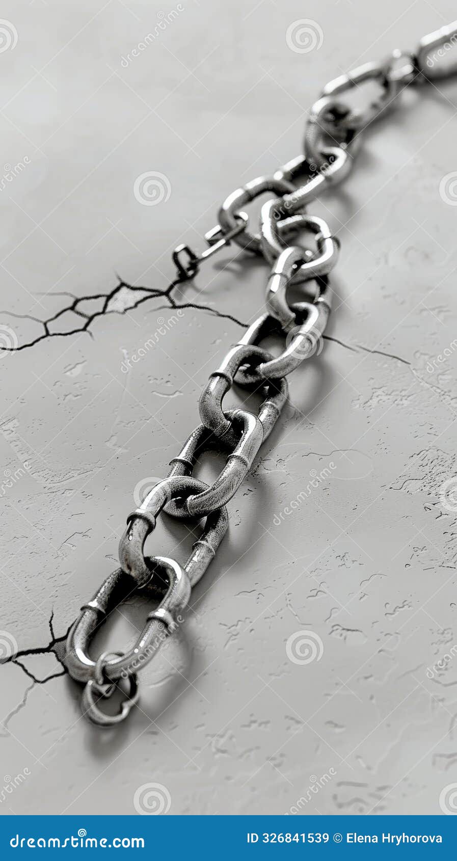 Close-up of a Rusty Chain Laying on a Concrete Surface, Representing ...