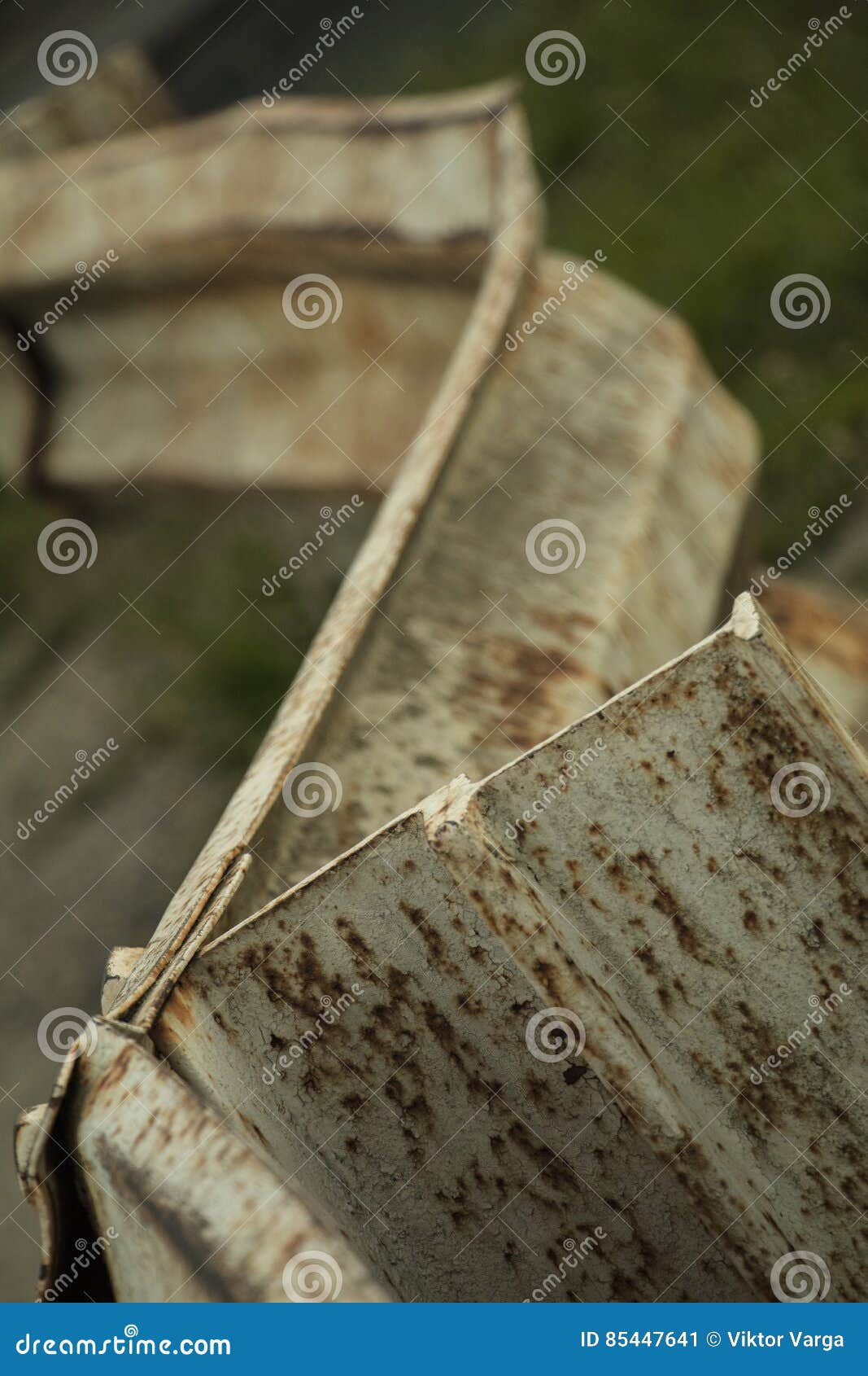 Close Up of Rusty, Deformed Railguard Stock Image - Image of texture ...