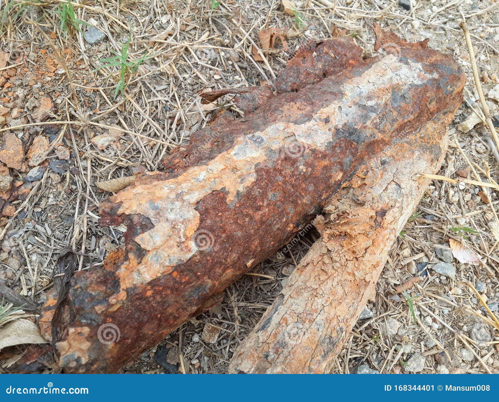 Rusty iron post stock image. Image of rust, close, brown - 168344401