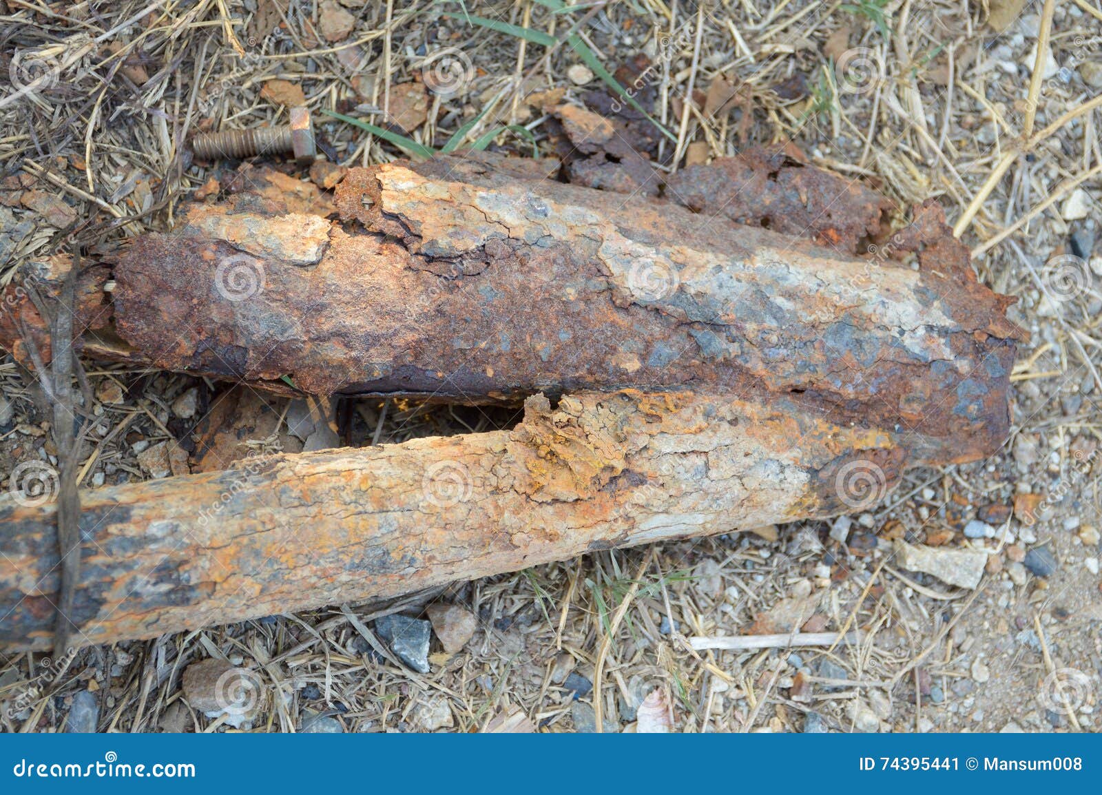 Close up rusty iron post stock image. Image of rugged - 74395441