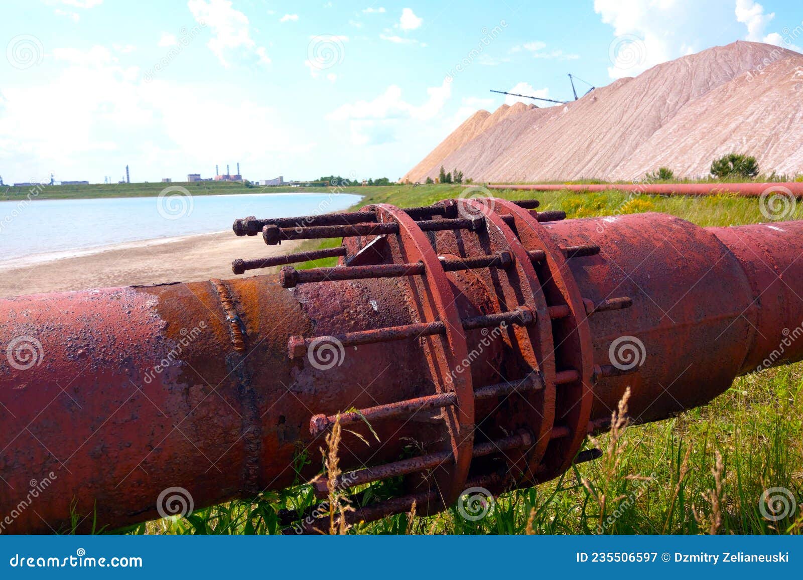 Close-up of a Rusty Large Production Pipe Stock Image - Image of ...