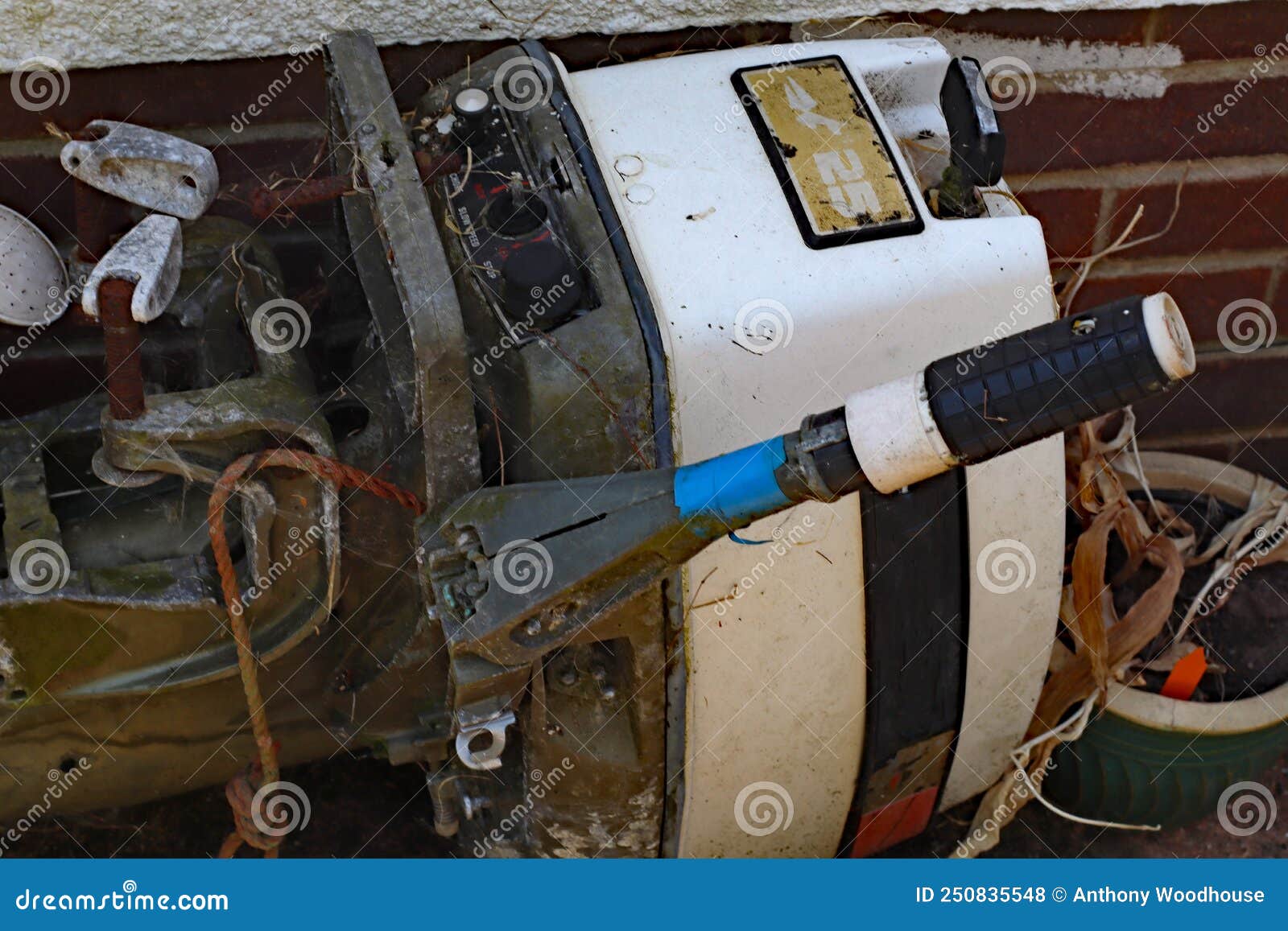 Close Up of a Rusty Old Outboard Motor Stock Photo - Image of sailing ...