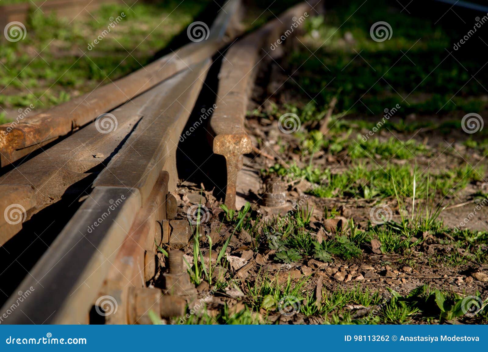 Close Up Rusty Old Railway Track Path Stock Photo - Image of line ...