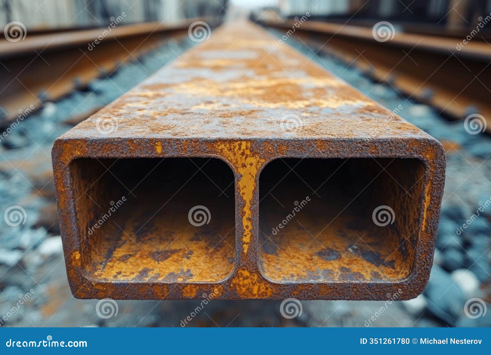 Old Rusty Rectangular Plate With Rivets On A Metal Surface Stock Image ...