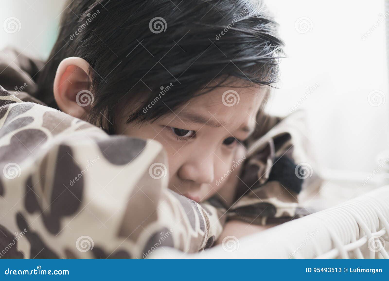 Close Up of Sad Asian Child Stock Image - Image of expression, despair ...