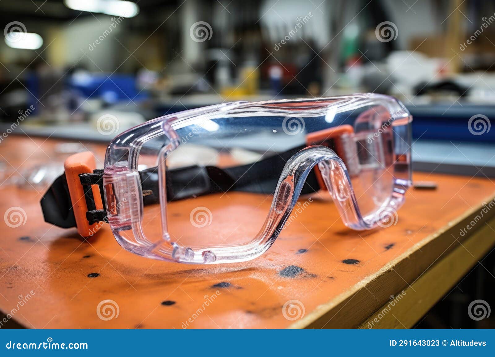 Close-up of Safety Goggles on a Workshop Table Stock Image - Image of ...