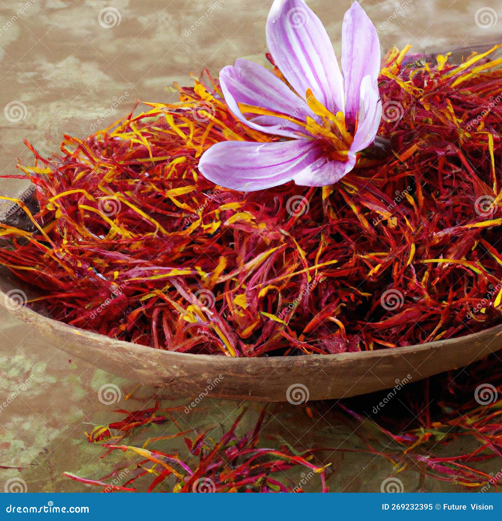 Close Up of Saffron with Flower Created Using Generative Ai Technology ...