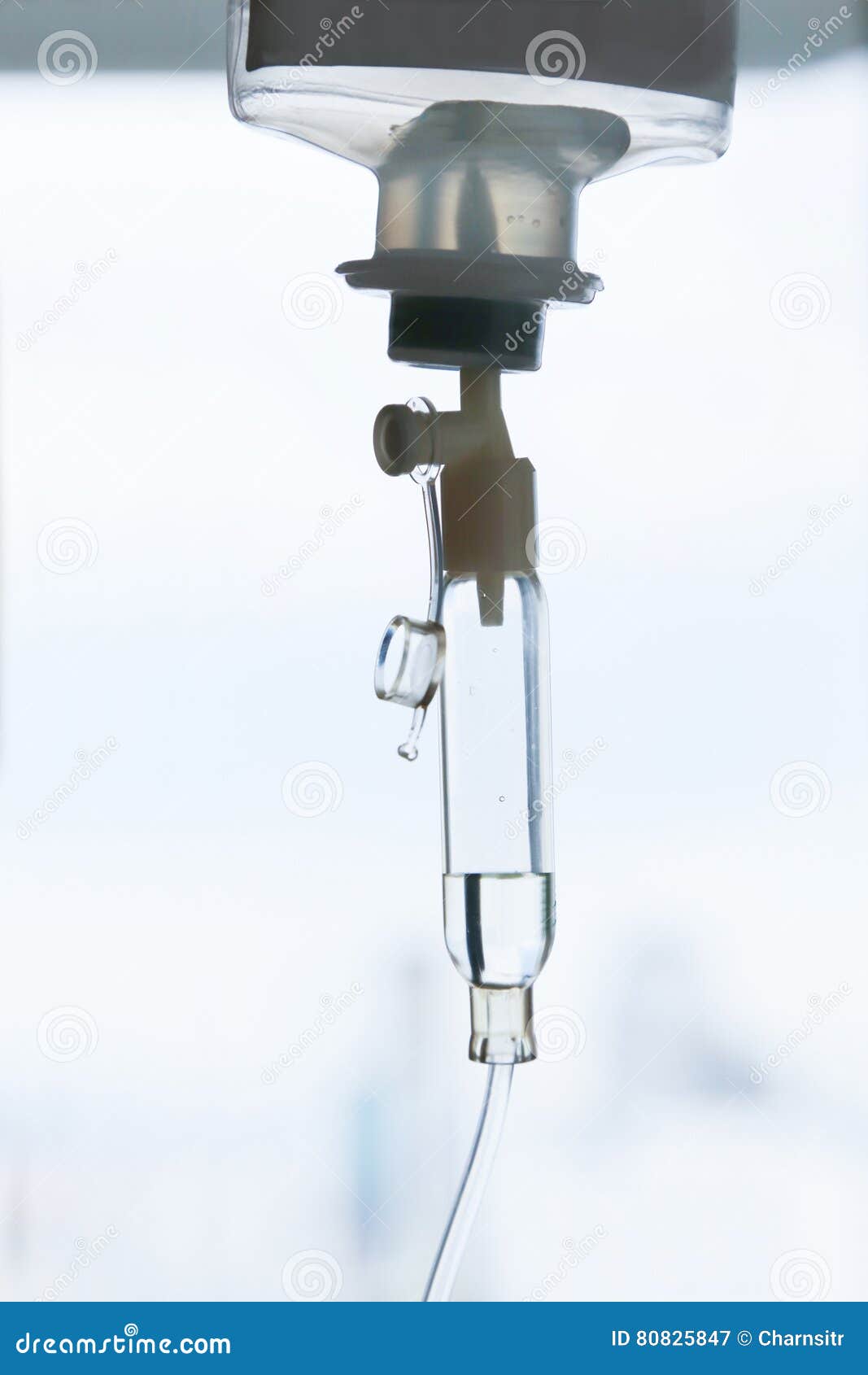 Close Up Saline Solution Drip For Patient And Infusion Pump In H ...