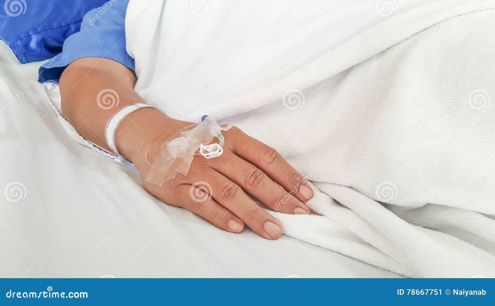 Close Up of Saline Solution Preparation on Hand of Man Patient Stock ...