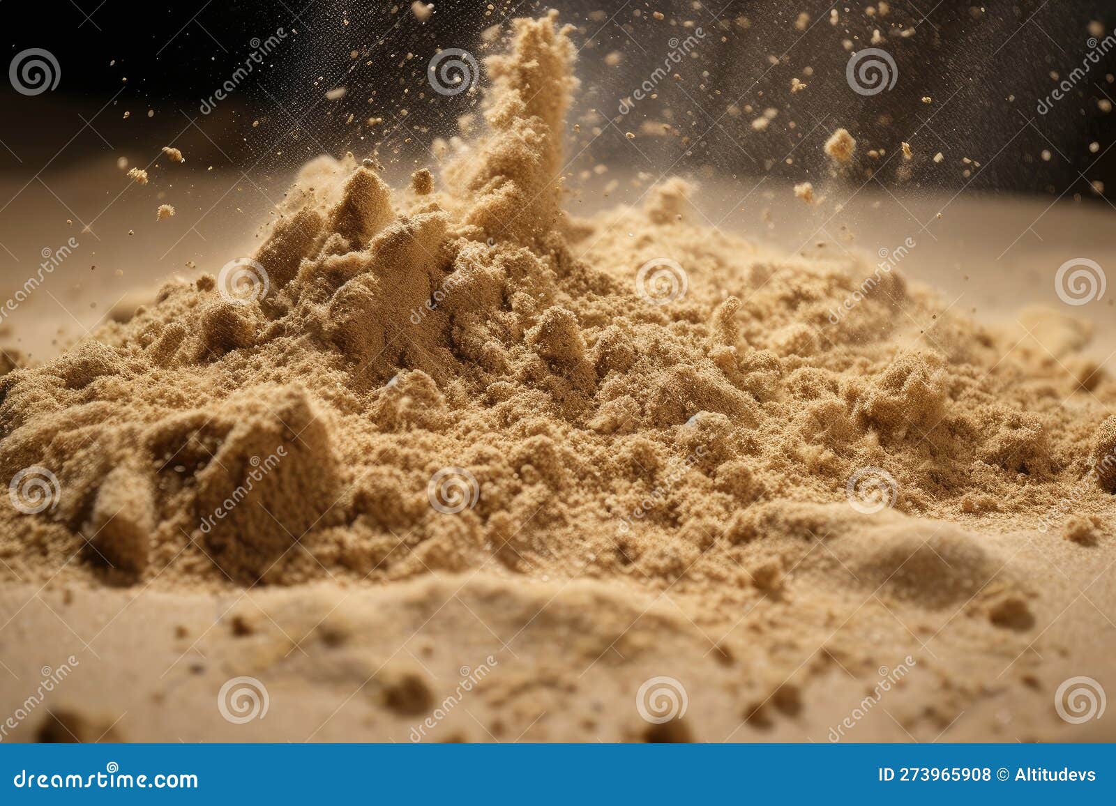 Close-up of Sand Explosion, with Individual Grains of Sand Visible ...