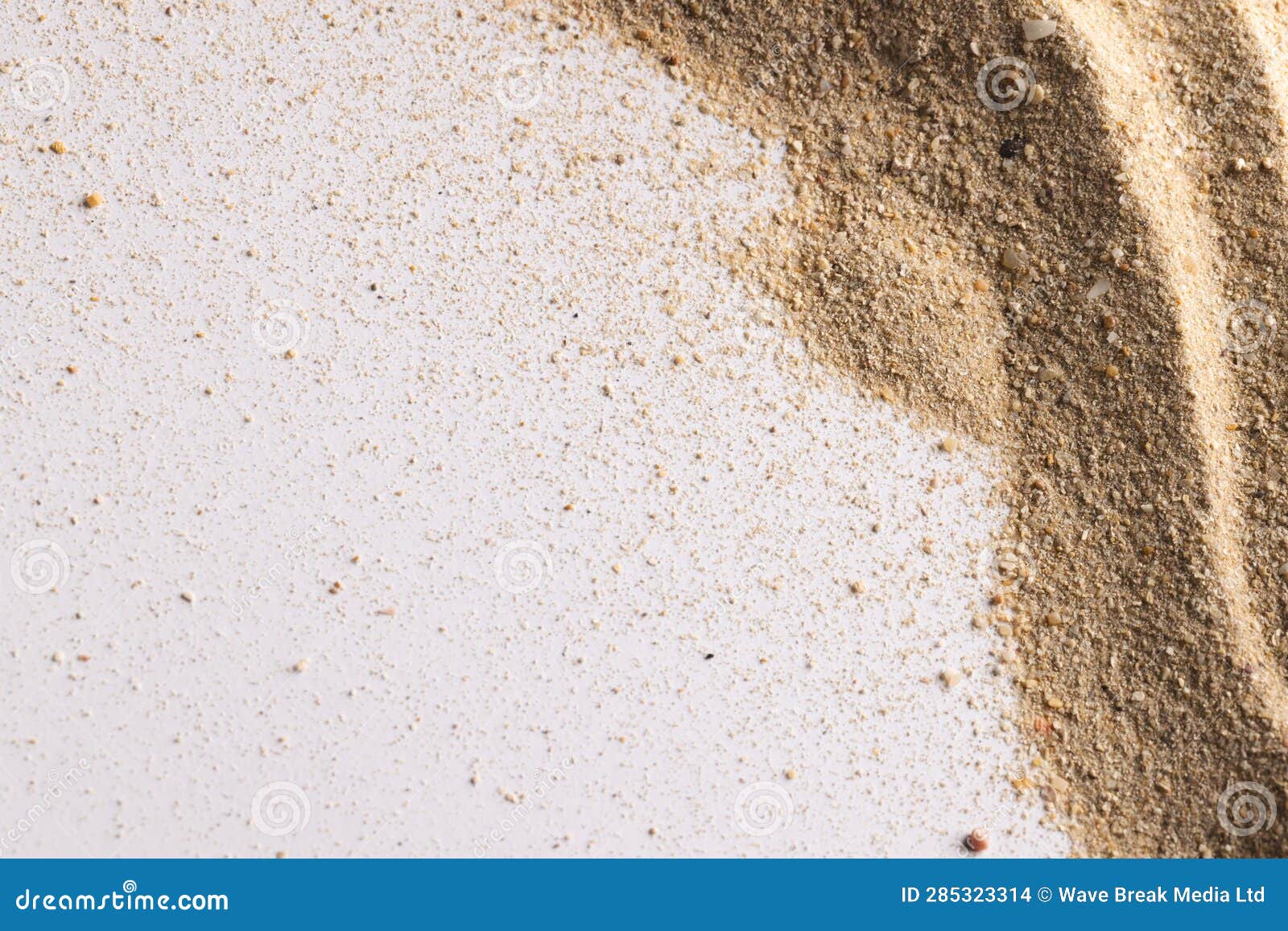 Close Up of Sand Grains and Copy Space on White Background Stock Photo ...