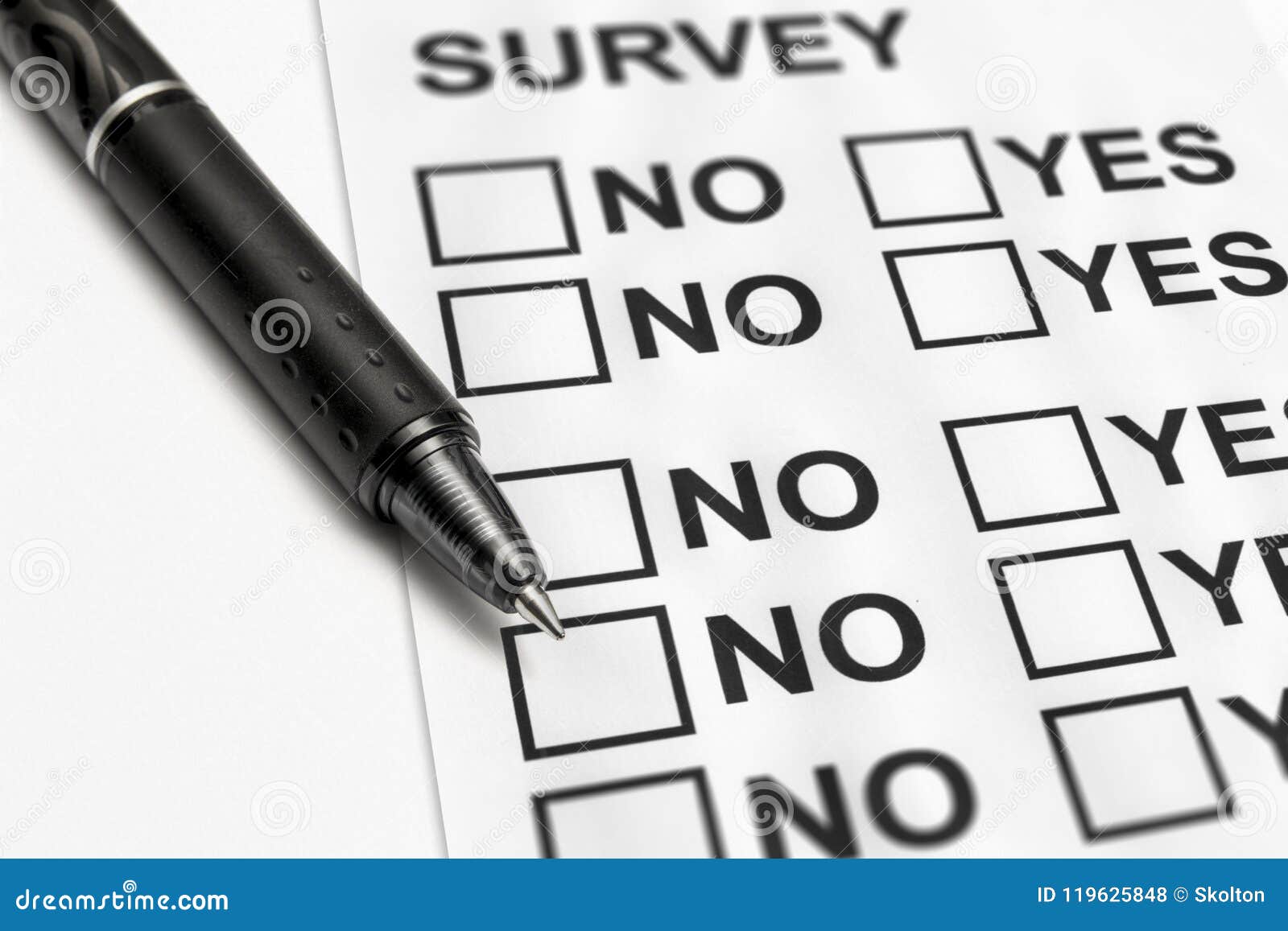 Close Up of a Satisfaction Survey Stock Photo - Image of alternative ...