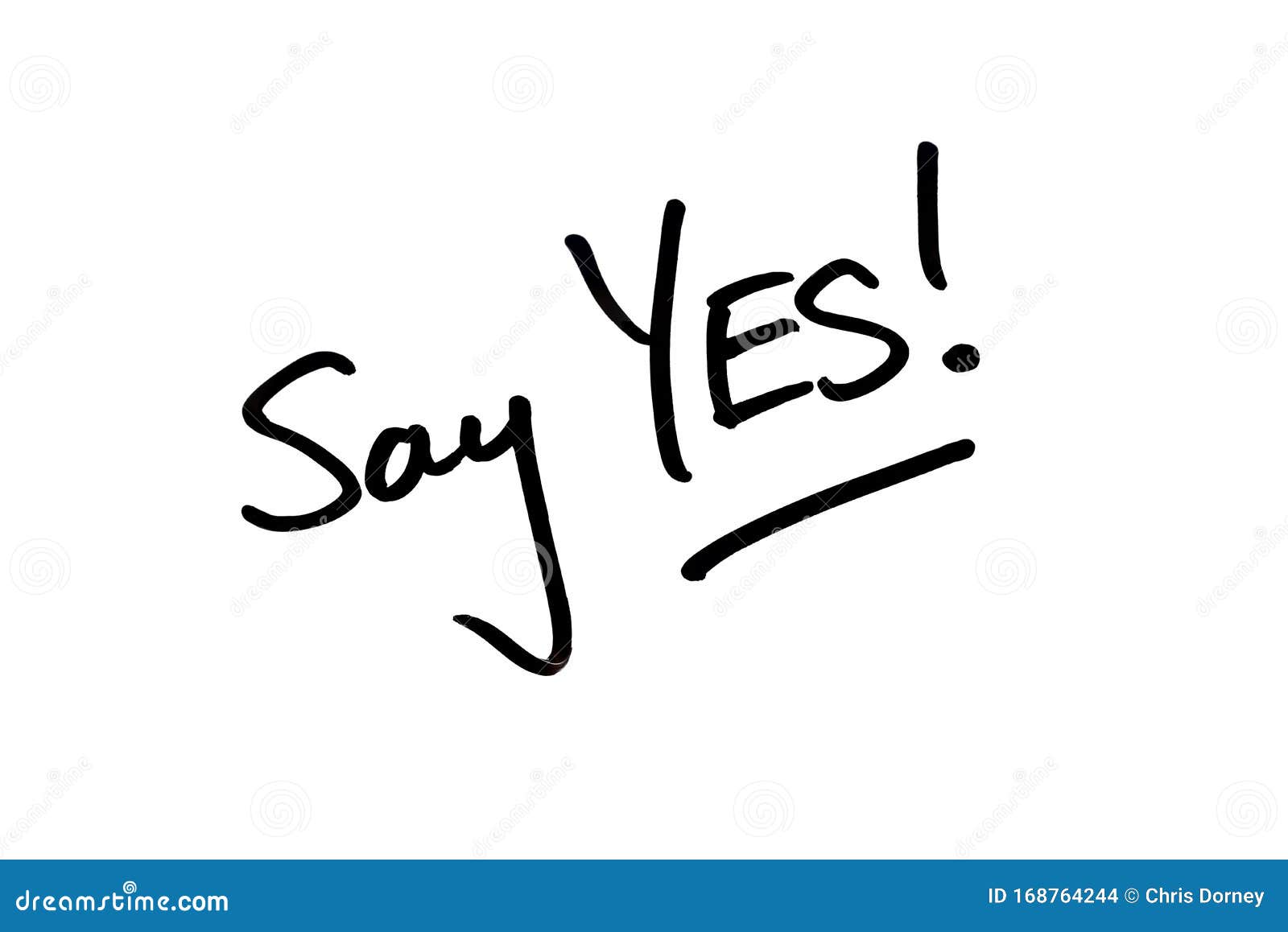Say YES stock illustration. Illustration of agree, alright - 168764244