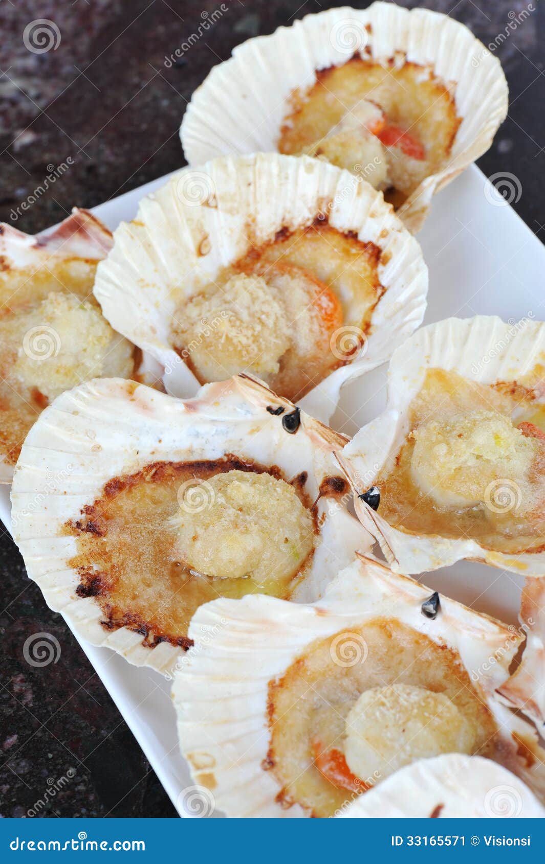 Close up Scallop seafood stock image. Image of omega3 - 33165571