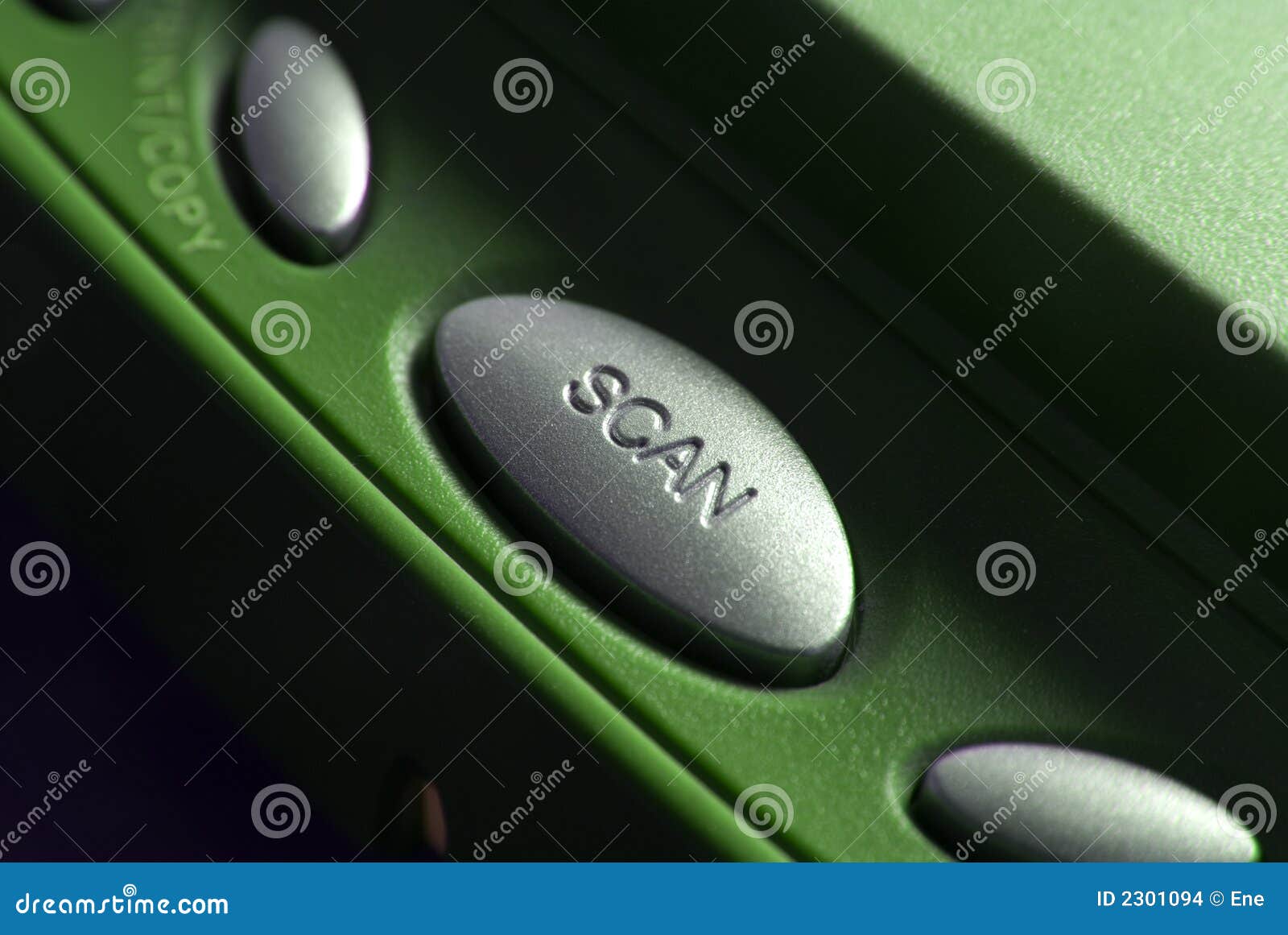 Close up of a scan button stock photo. Image of business - 2301094