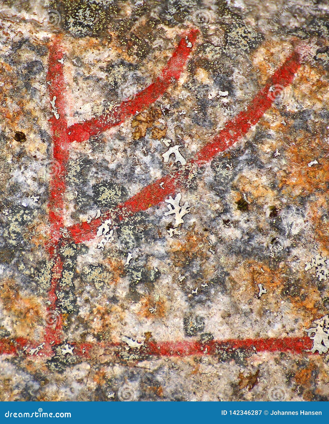 Close Up of the Scandinavian Rune Fe from an Ancient Runestone Stock ...