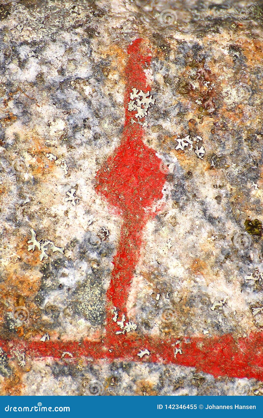 Close Up of the Scandinavian Rune Isa from an Ancient Runestone Stock ...