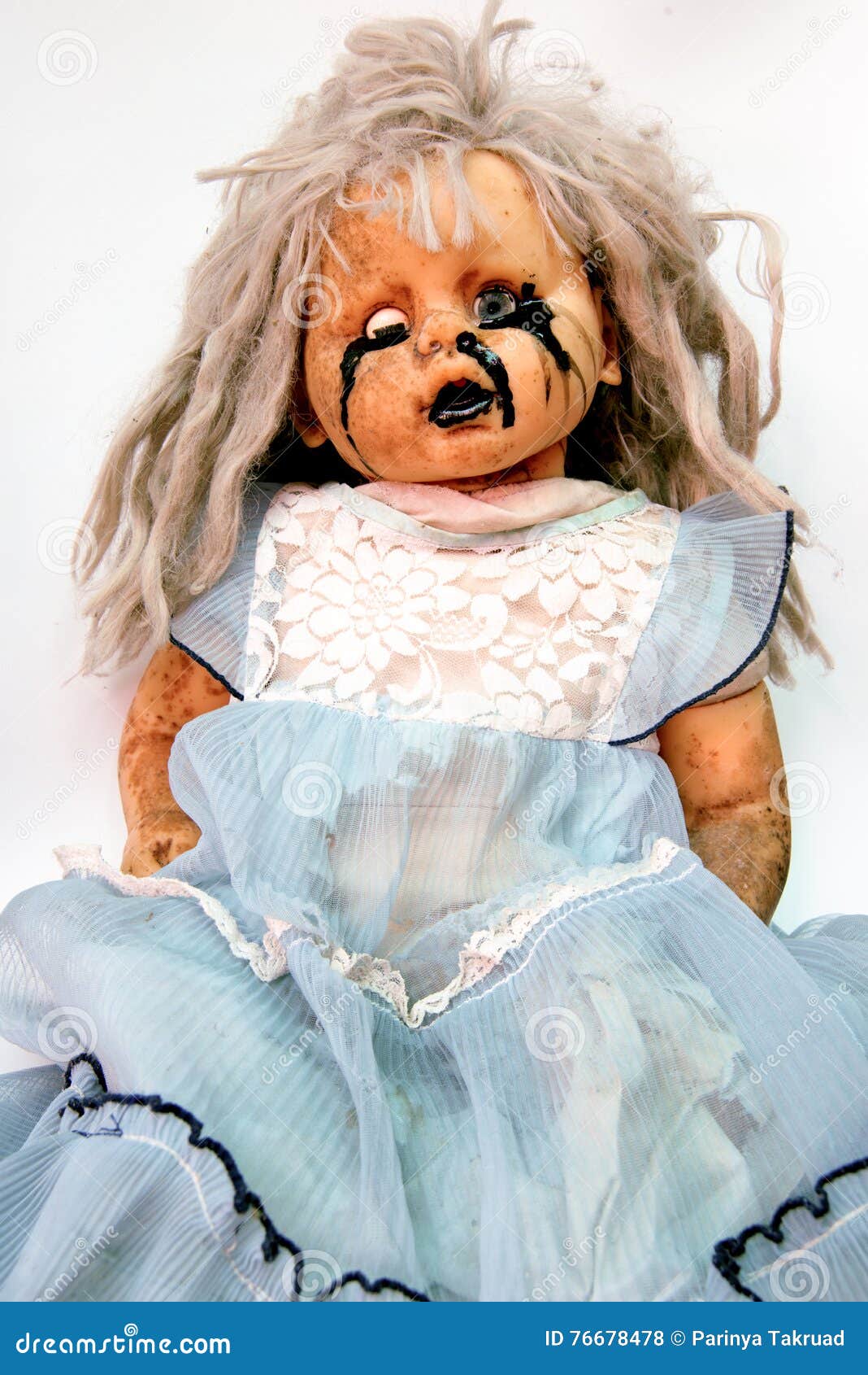 Close Up of Scary Baby Doll of Halloween Stock Photo - Image of close ...