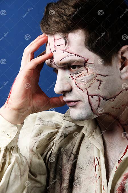 Close-up of a Scary Dead Man Stock Photo - Image of dead, mouth: 39654918