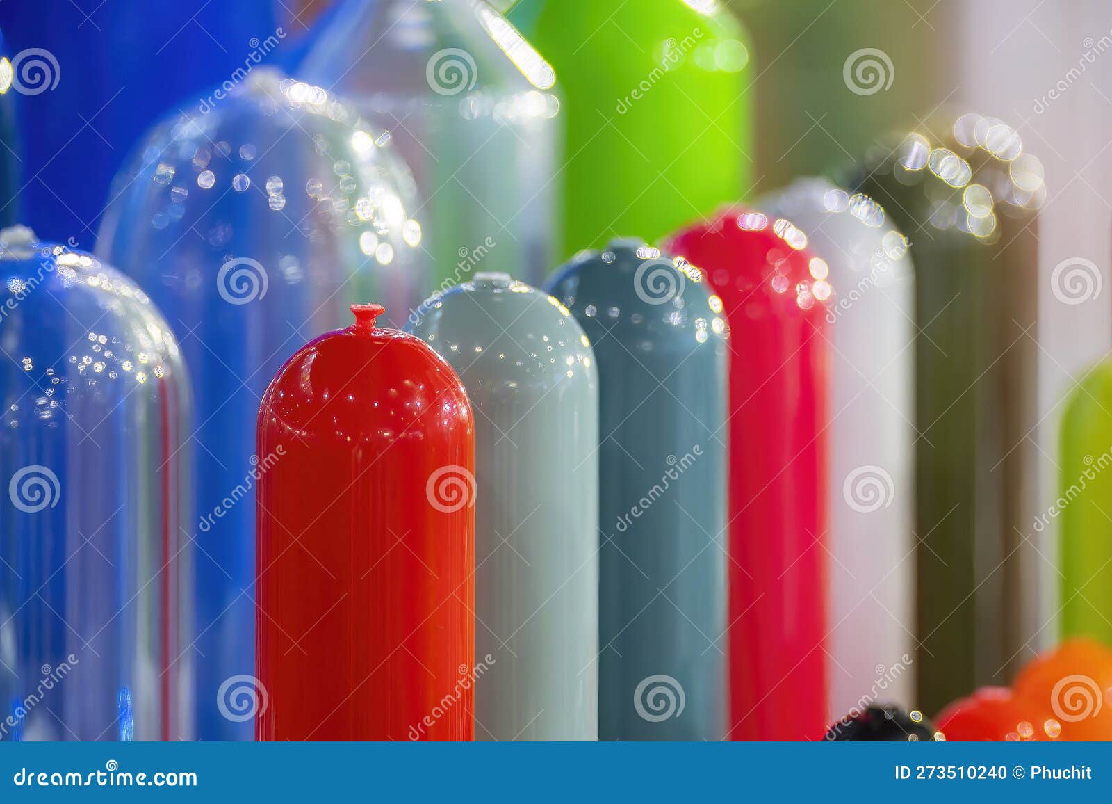 Close Up Scene of Group of Preform Shape of PET Bottle Products Stock ...