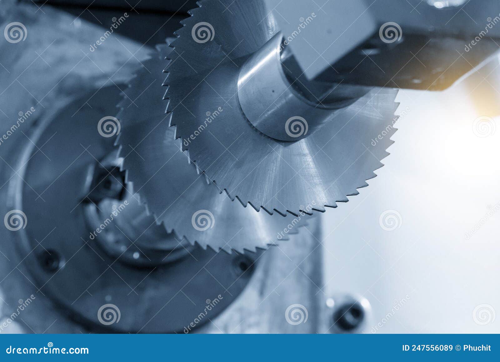 Close-up Scene the Horizontal NC Milling Machine Stock Image - Image of ...