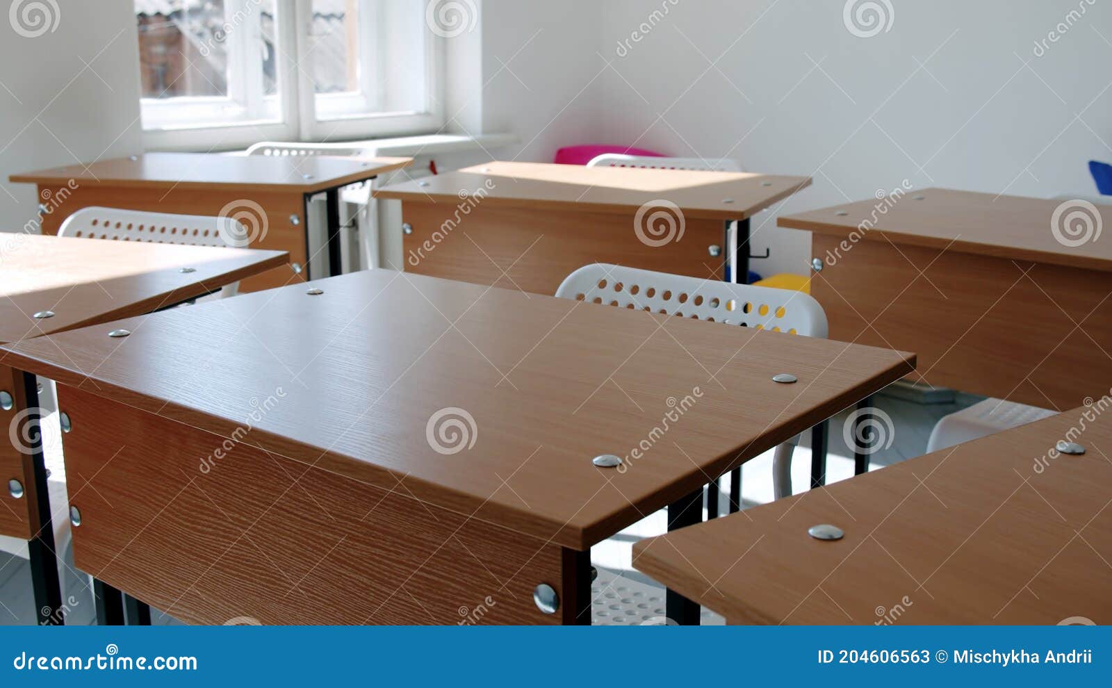 Close Up. School is Closed, Empty Classroom. Stock Image - Image of ...