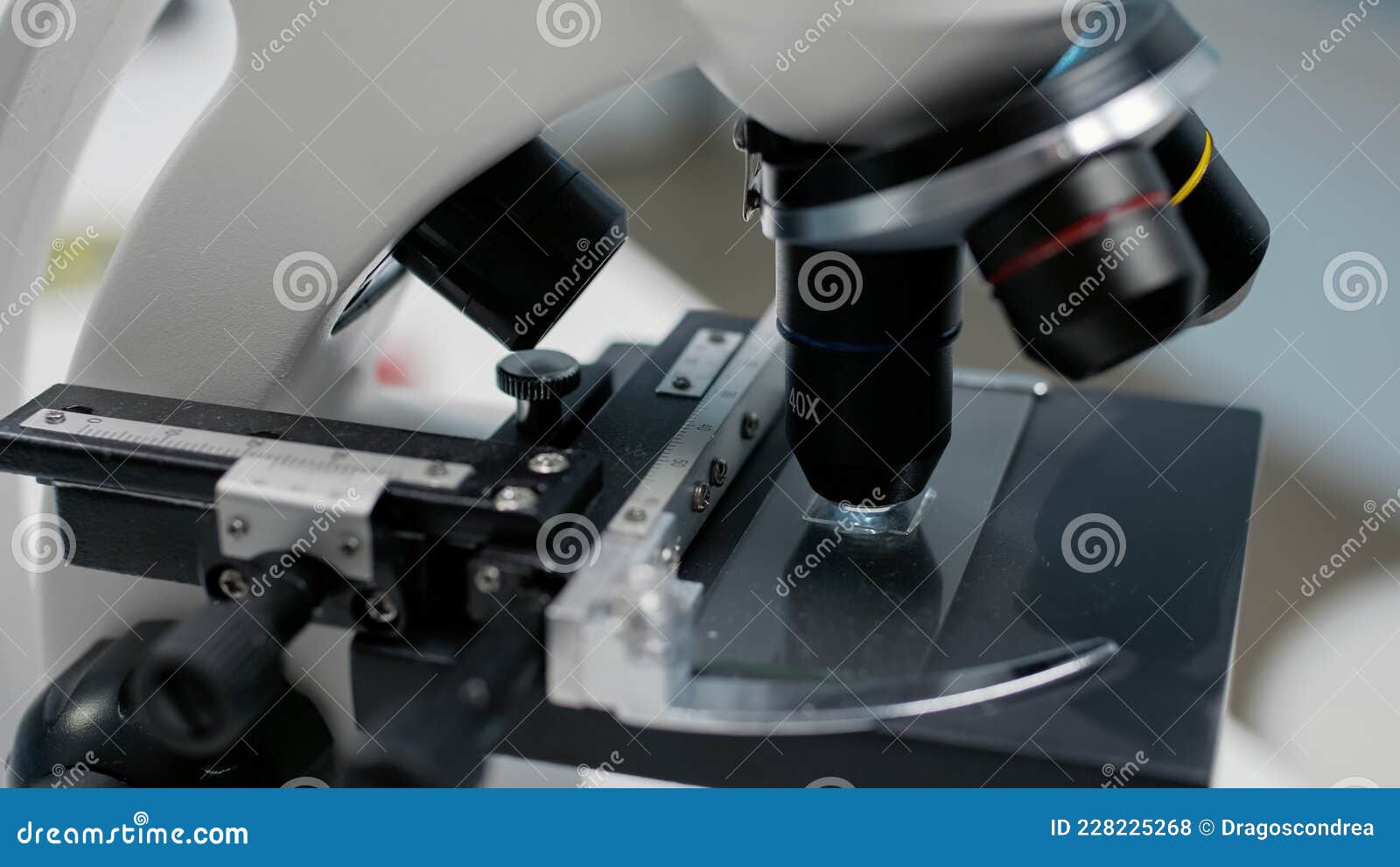 Close Up of Science Laboratory Microscope Tray for Sample Stock Photo ...